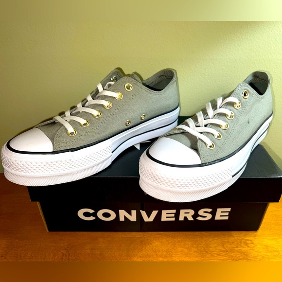 Converse | Shoes | New Converse Chuck Taylor All Star Platform Low Jade ...